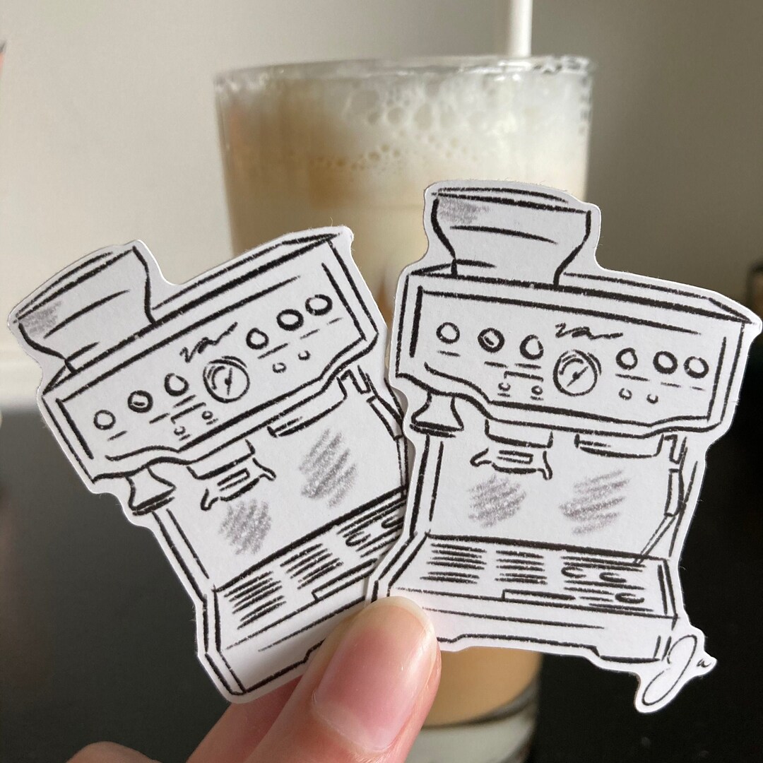 Espresso Machine Sticker Coffee Stickers Eco-friendly - Etsy
