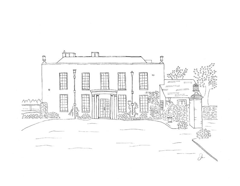 Pride and Prejudice Longbourne Print, Digital Jane Austen Print, Pride ...