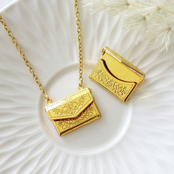 Envelope Necklace - Etsy