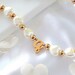 24K Gold Chain Phone Charm-heart Pearl Beaded Phone Strap-iphone ...