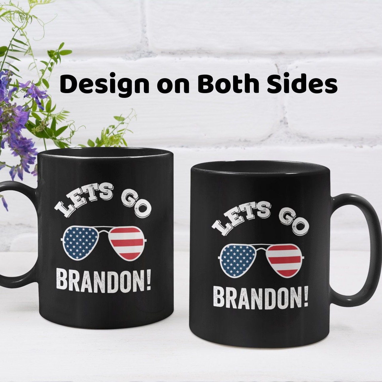 Let's Go Brandon 11 Oz. Black Coffee Mug - Etsy