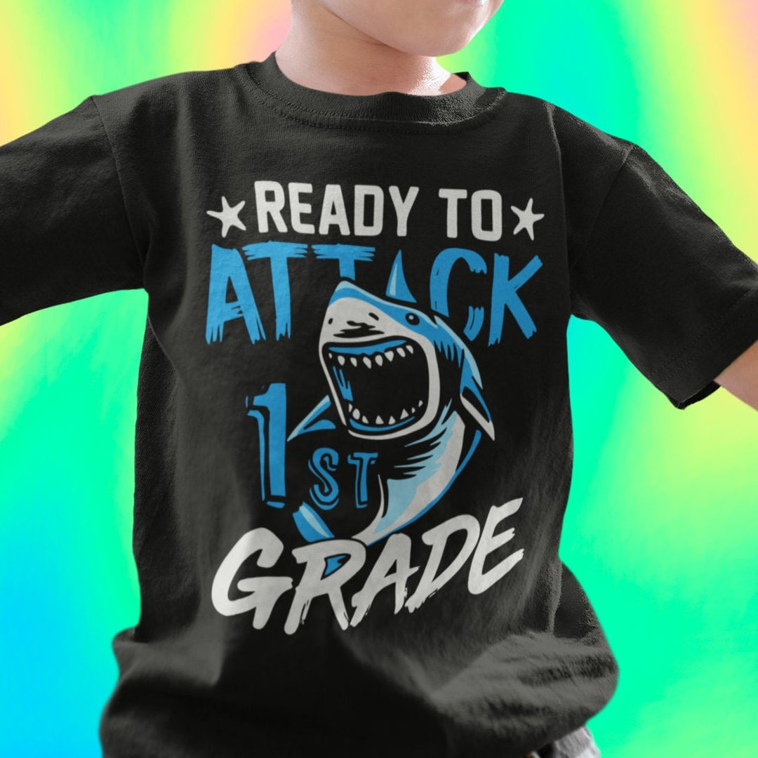 Ready to Attack 1st Grade Kid's T-shirt - Etsy