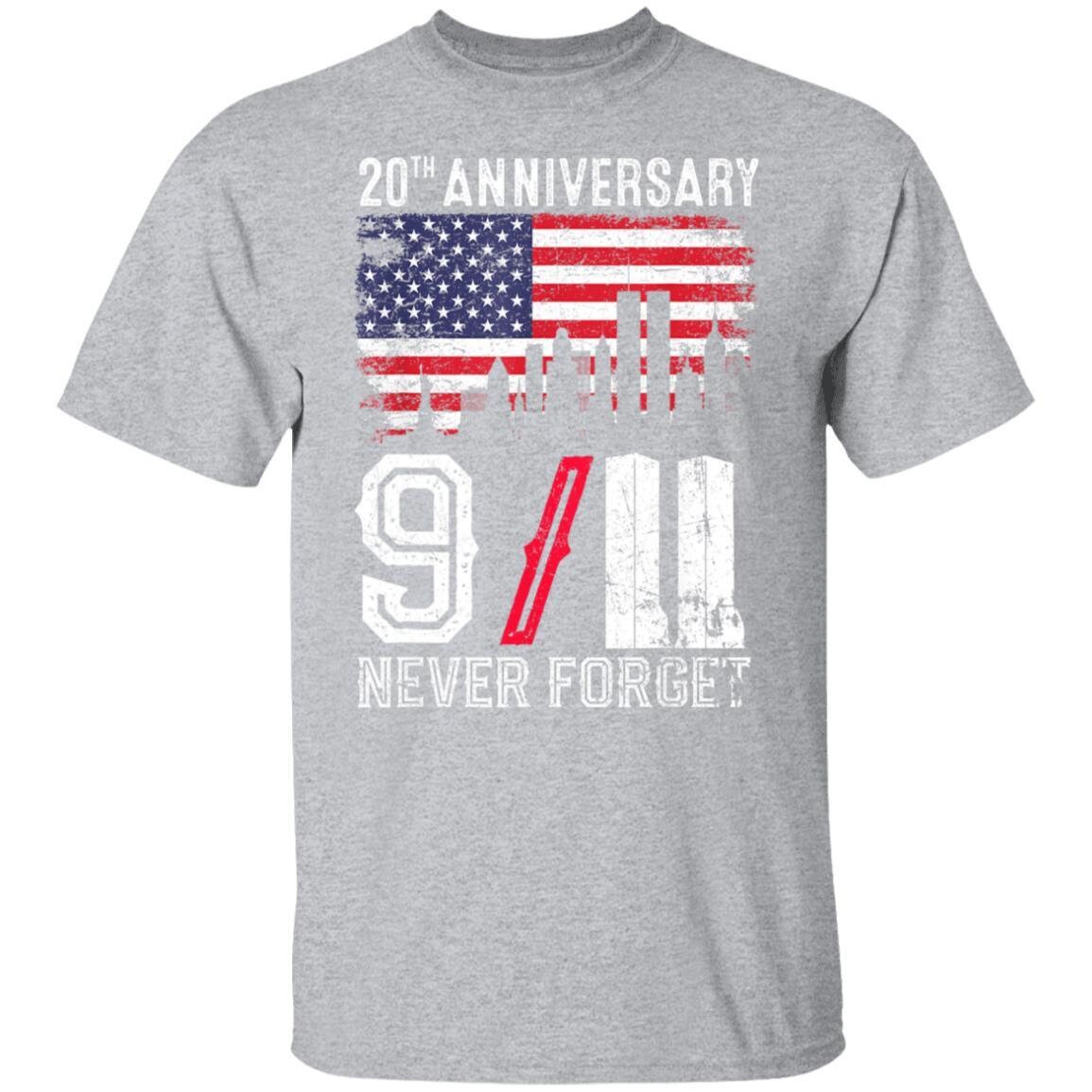 9-11 20th Anniversary Patriot Day Never Forget T-shirt - Etsy