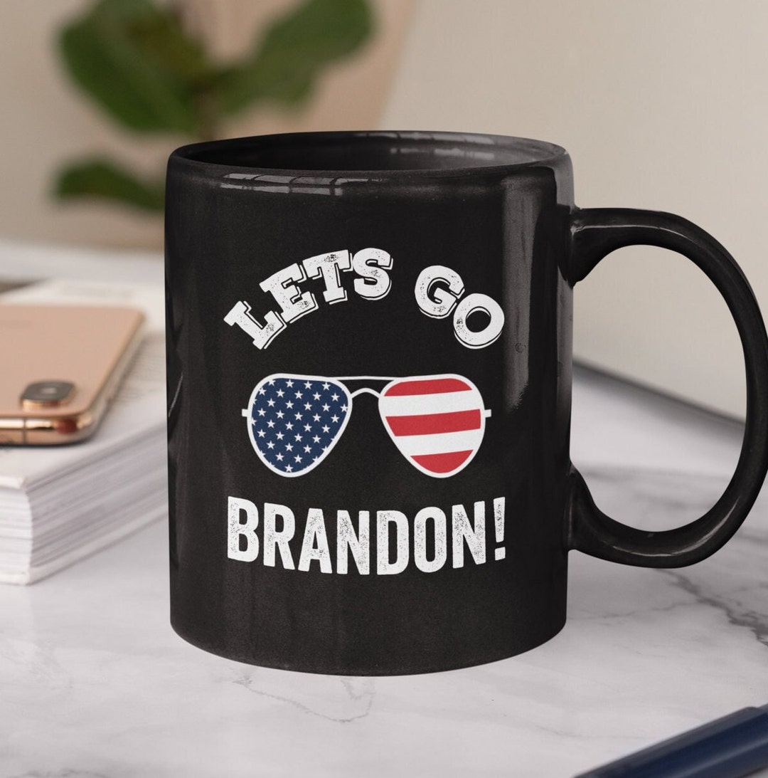 Let's Go Brandon 15 Oz. Black Coffee Mug - Etsy