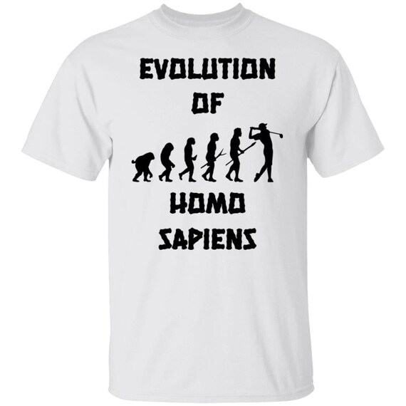 Evolution of Homo Sapiens Funny Golf T-shirt | Etsy