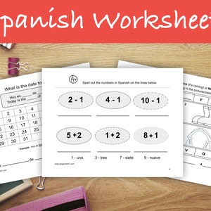 Spanish Days, Weeks, Months, and Numbers Worksheets | Downloadable ...
