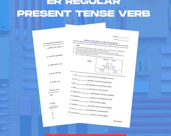 Spanish IR Regular Present Tense Verbs Worksheets - Etsy
