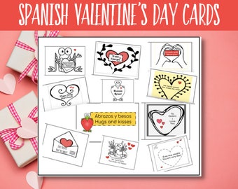 Spanish Kids Valentines Day Cards - Etsy