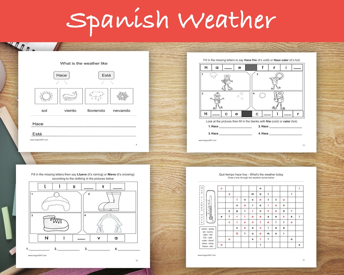 Spanish Days, Weeks, Months, and Numbers Worksheets | Downloadable ...
