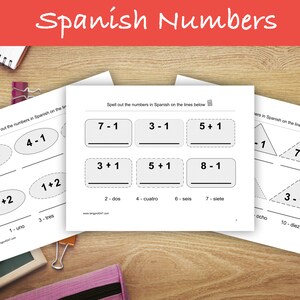 Spanish Days, Weeks, Months, and Numbers Worksheets | Downloadable ...