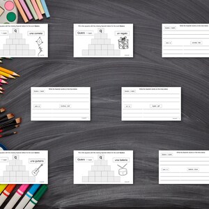 Spanish Reading Pyramids Quiero Spanish Worksheets for Kids | Etsy