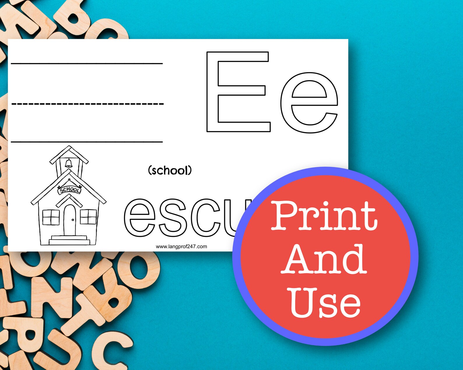 Spanish Alphabet Worksheets Downloadable Printable Coloring | Etsy