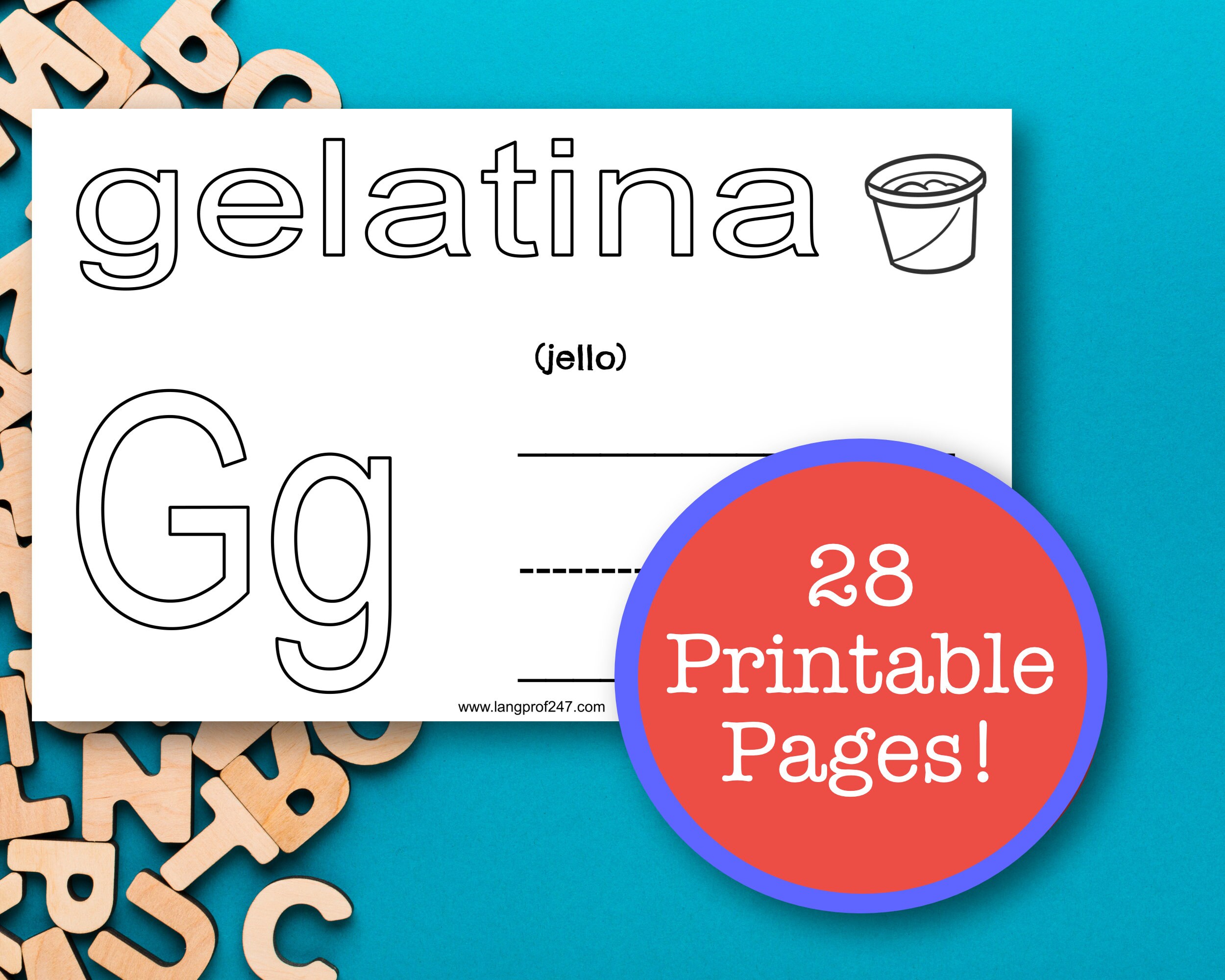 Spanish Alphabet Worksheets Downloadable Printable Coloring | Etsy