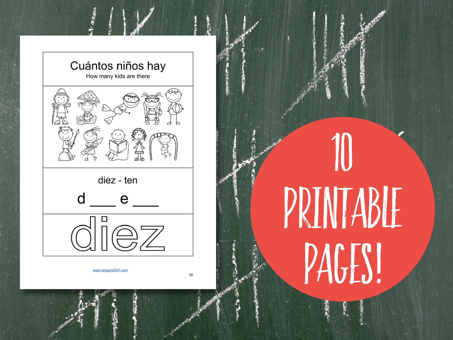 Spanish "how Many" Worksheets | Spanish Worksheets for Kids - Etsy