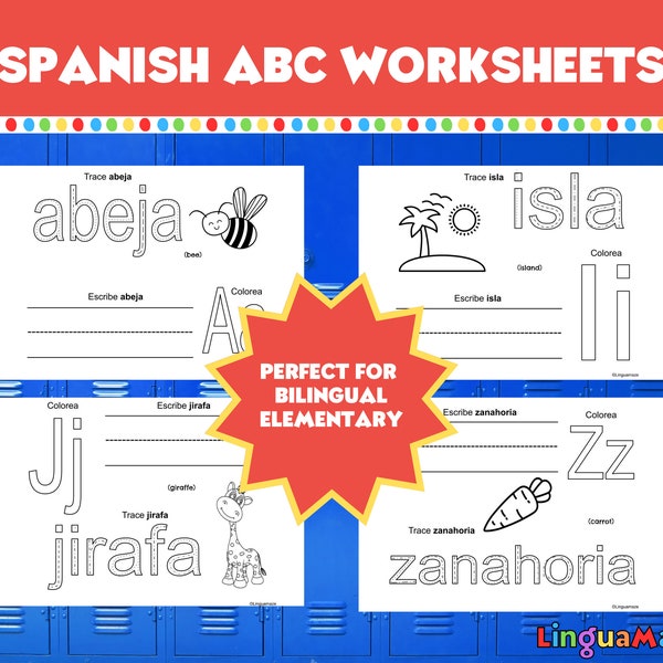 Spanish Alphabet Coloring - Etsy