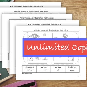 Spanish Days, Weeks, Months, and Numbers Worksheets | Downloadable ...