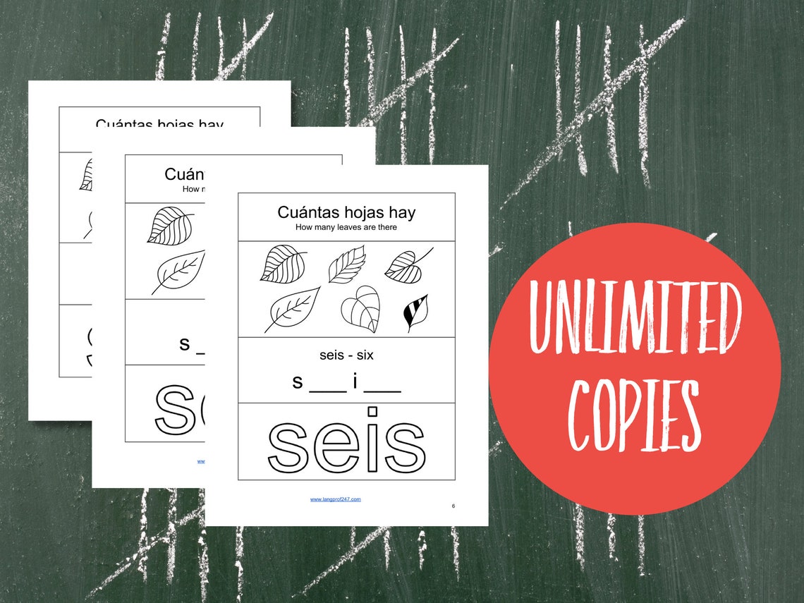 Spanish "how Many" Worksheets | Spanish Worksheets for Kids - Etsy