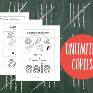 Spanish "how Many" Worksheets | Spanish Worksheets for Kids - Etsy