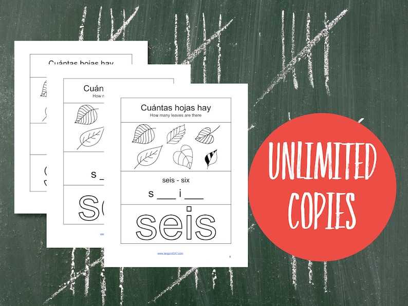 Spanish "how Many" Worksheets | Spanish Worksheets for Kids - Etsy