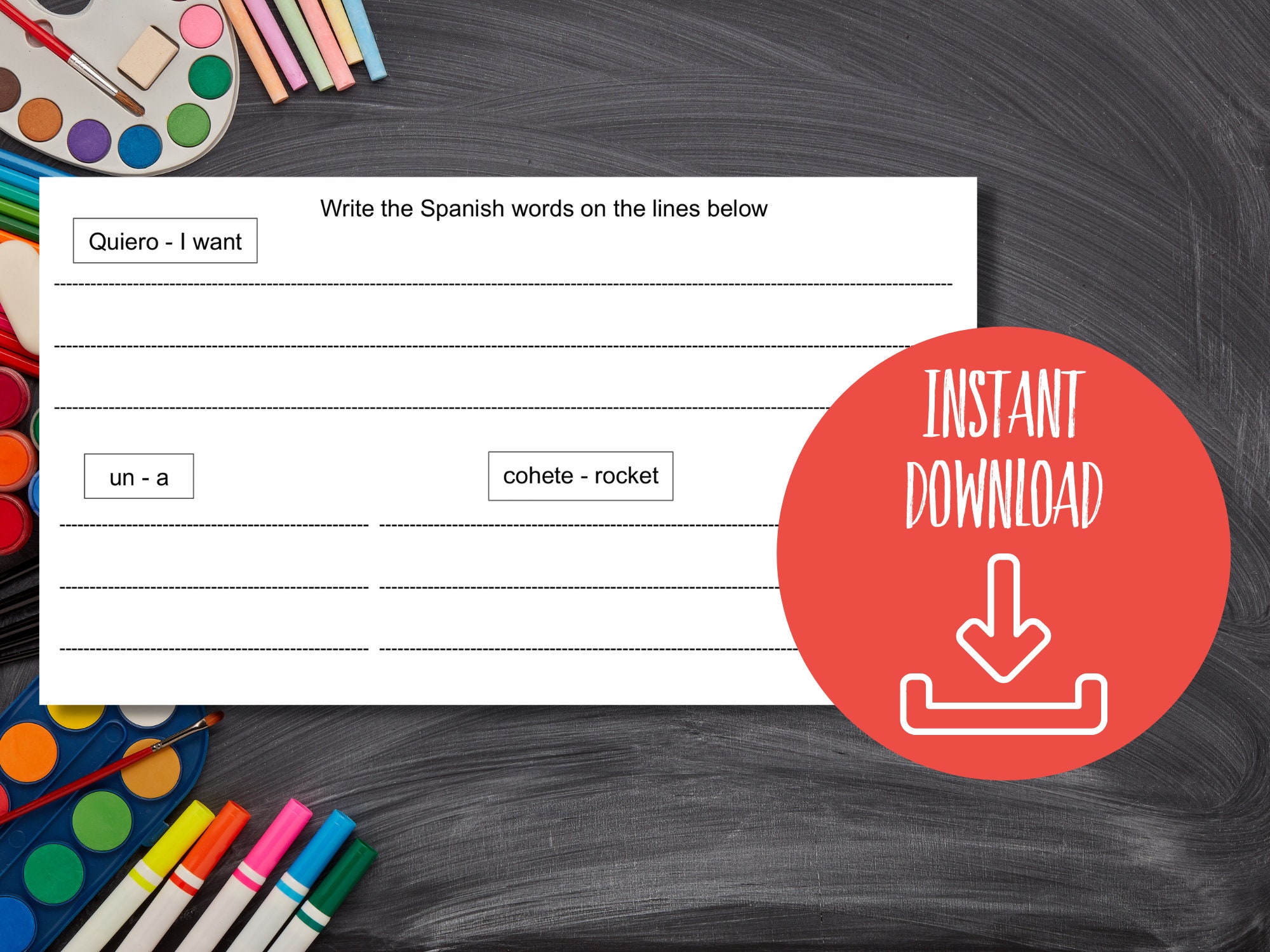 Spanish Reading Pyramids Quiero | Spanish Worksheets for Kids - Etsy