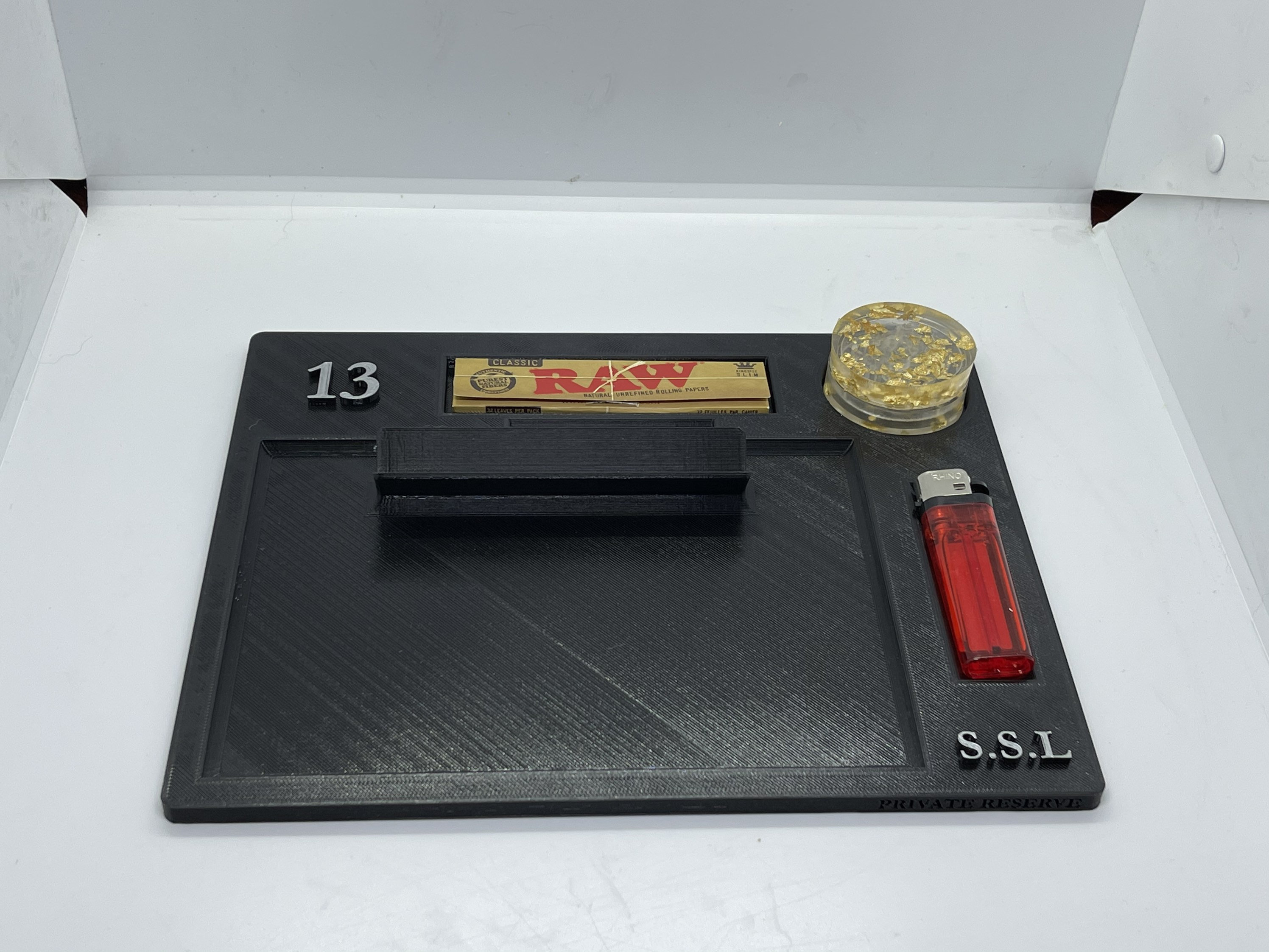 3D Printed Rolling Tray With Paper Holder and Paper Grinder - Etsy