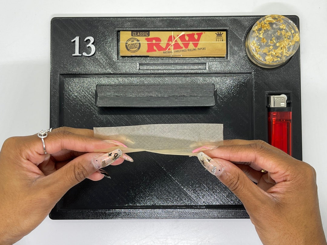 3D Printed Rolling Tray With Paper Holder and Paper Grinder - Etsy
