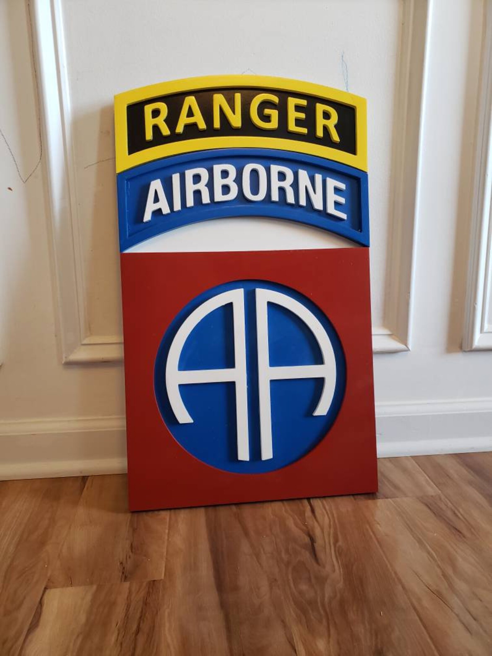 82nd Airborne Division W/ranger Tab Wall Sign - 23" X 16" - Etsy