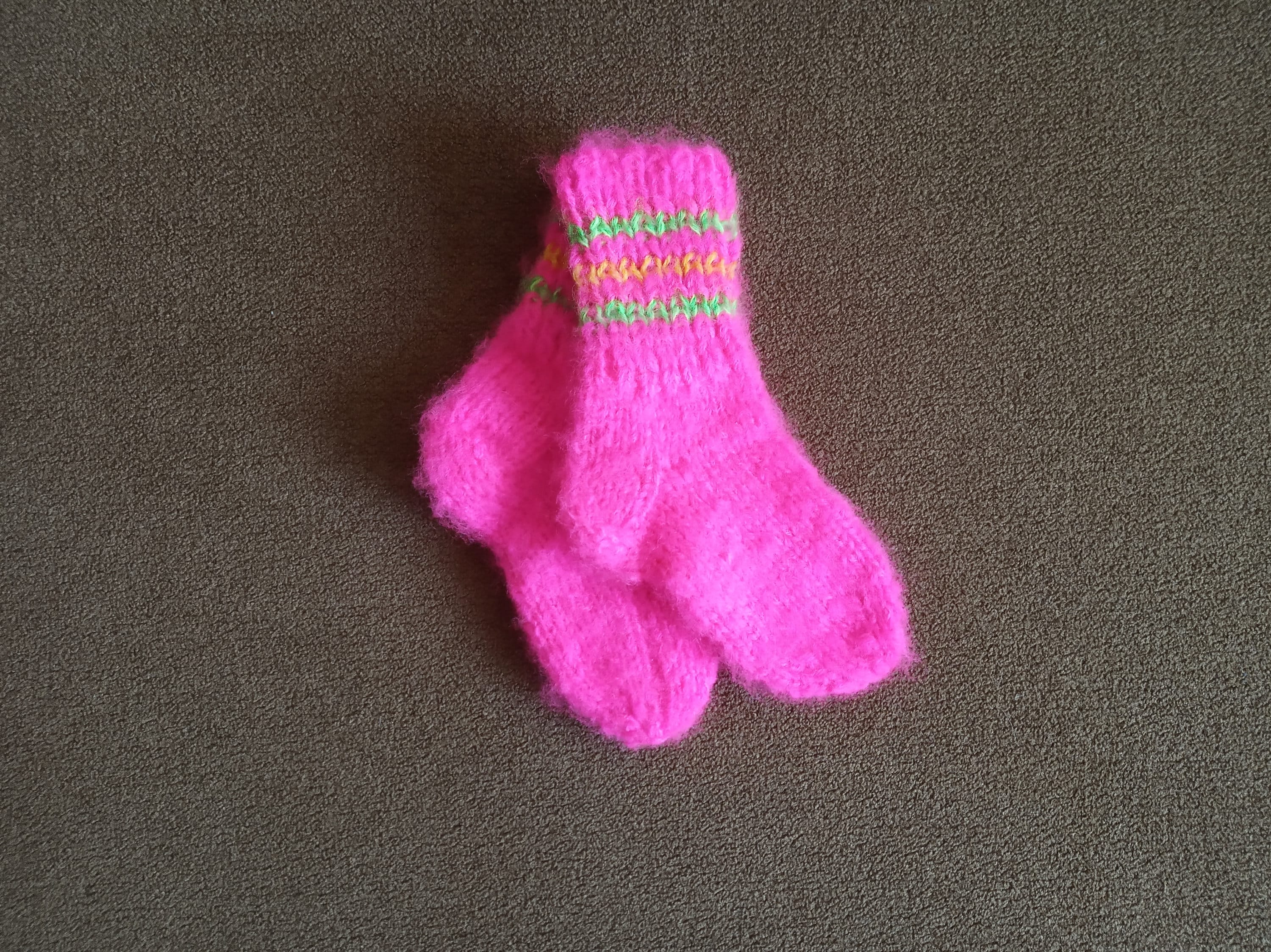 Pink Kids Hand Knitted Wool Socks -- Natural, Warm, Soft, Unique Gift ...