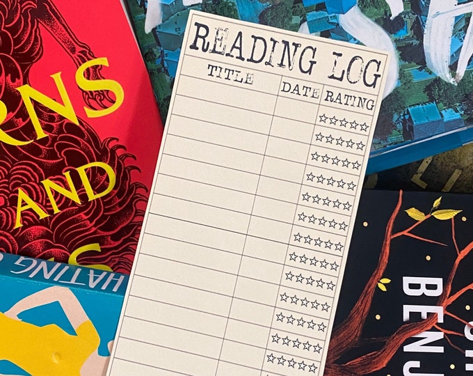 Library Card Bookmark | Reading Log Bookmark | Vintage Library Card ...