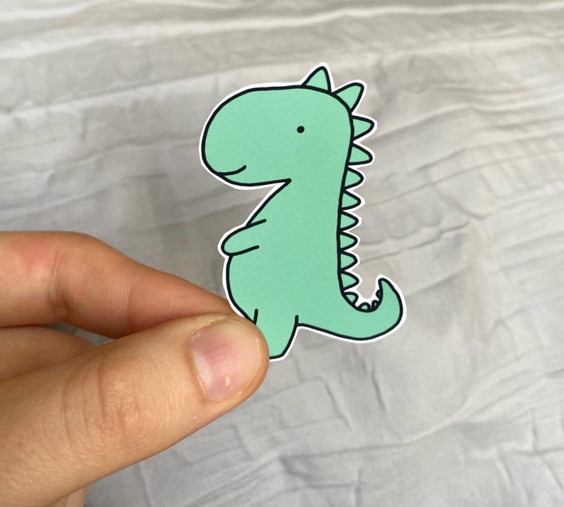 Tiny T-rex Sticker Weatherproof Sticker Sticker for Kids - Etsy