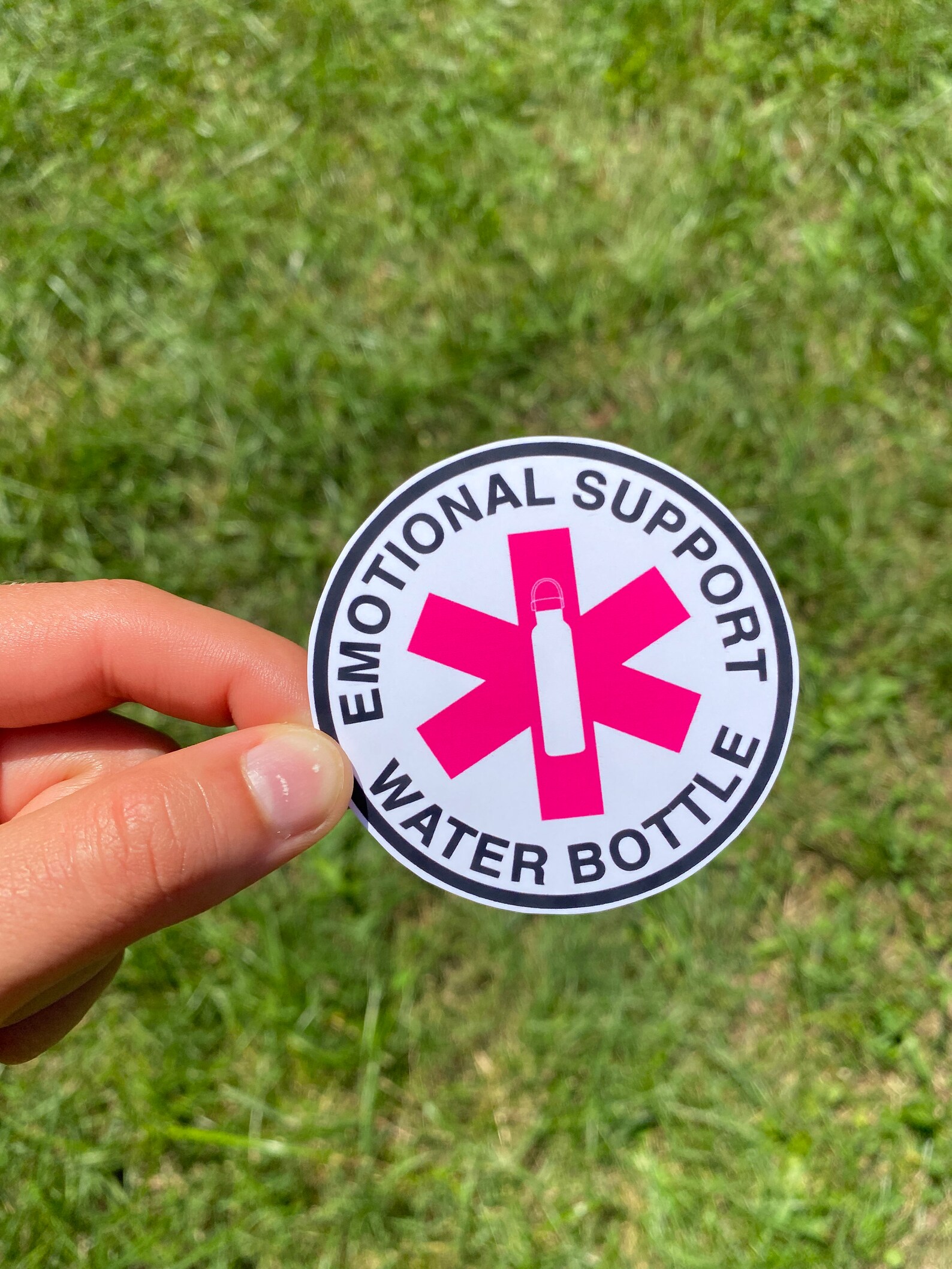 Emotional Support Water Bottle Sticker / Funny Water Bottle Sticker ...