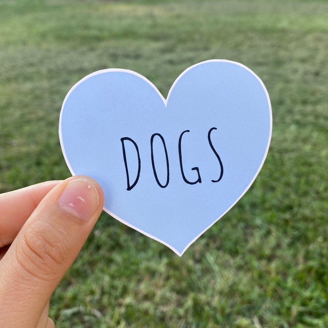 Blue Dog Heart || Blue Sticker || Weatherproof Matte Sticker || VSCO ...