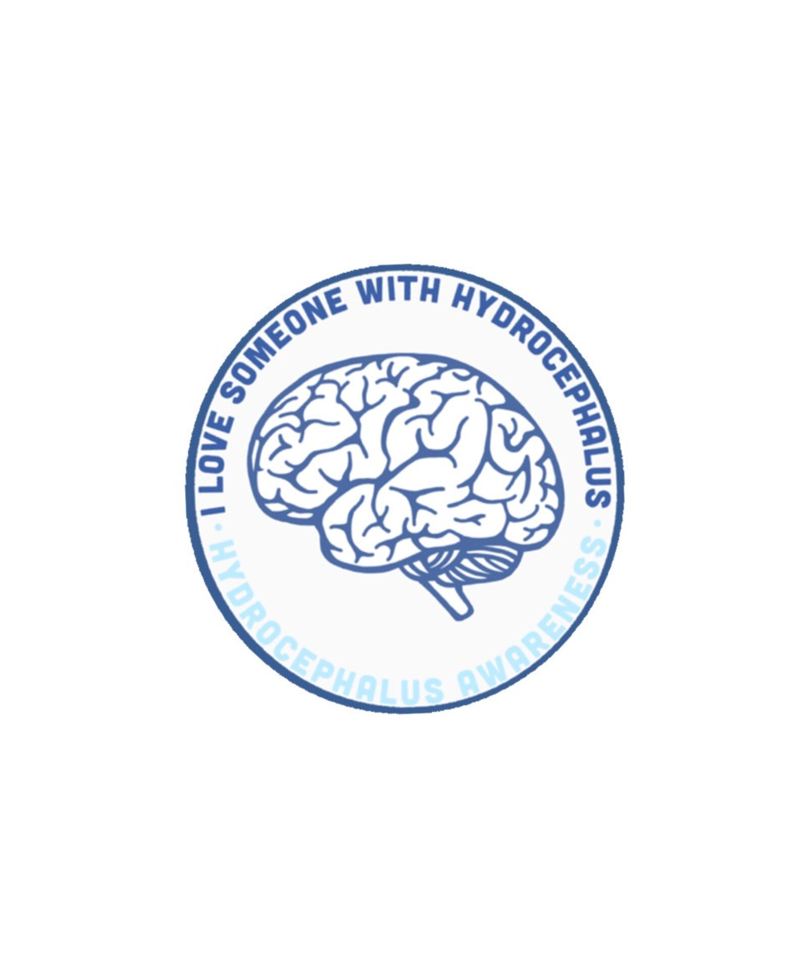 Hydrocephalus Awareness Sticker // Blue // I Love Someone With - Etsy