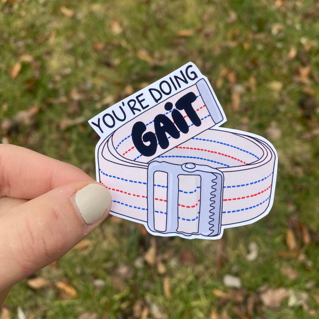 Gait Belt Sticker // You're Doing Gait // Physical Therapy Sticker ...