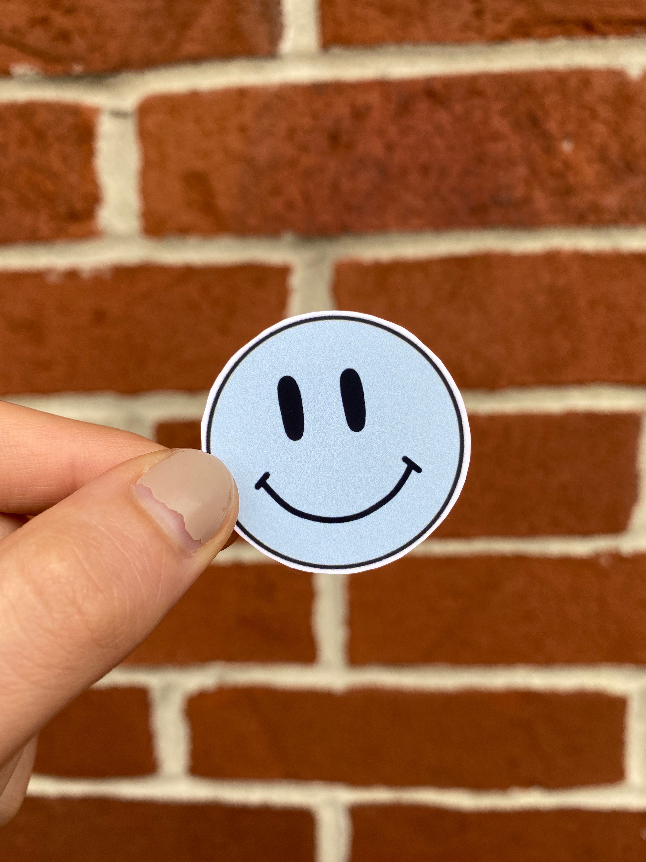 Smiley Face Sticker // Pastel // Happy // Fun // Circle - Etsy UK