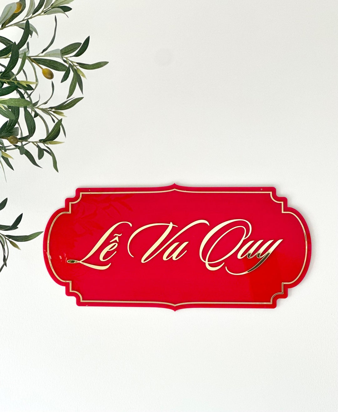 Elegant Vietnamese Wedding Sign | Le Dinh Hon | Le Vu Quy | Tea ...