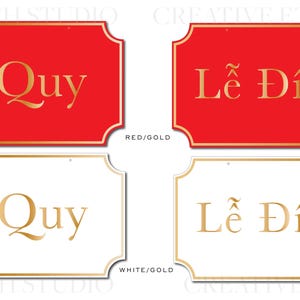 Vietnamese Wedding Sign, Le Dinh Hon, Le Vu Quy, Tea Ceremony Decor - Etsy