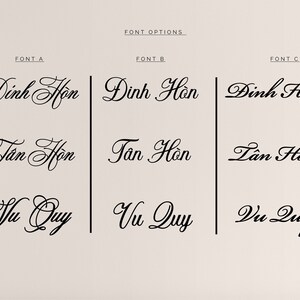 Modern Elegant Vietnamese Wedding Sign Dinh Hon Tan Hon - Etsy
