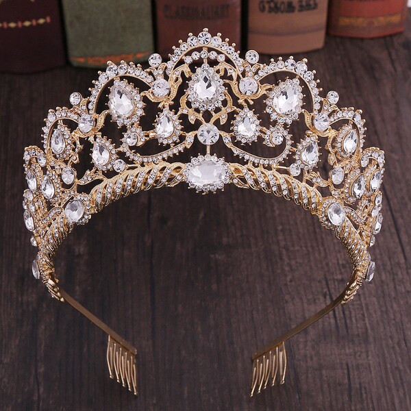 Gold Tiara - Etsy