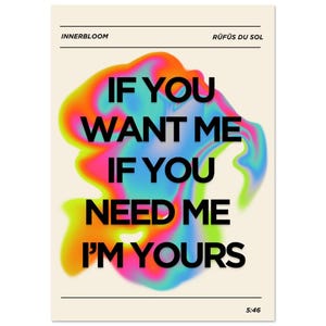 Innerbloom Poster for Rufus Du Sol Lovers Perfect Wall Art for House ...