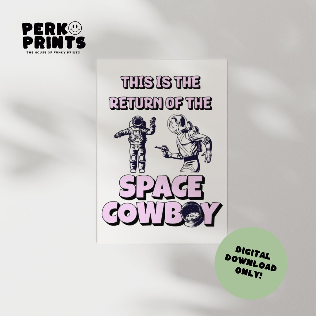 Space Cowboy Pink Digital Download Ibiza Classic Download Png/jpeg/pdf ...