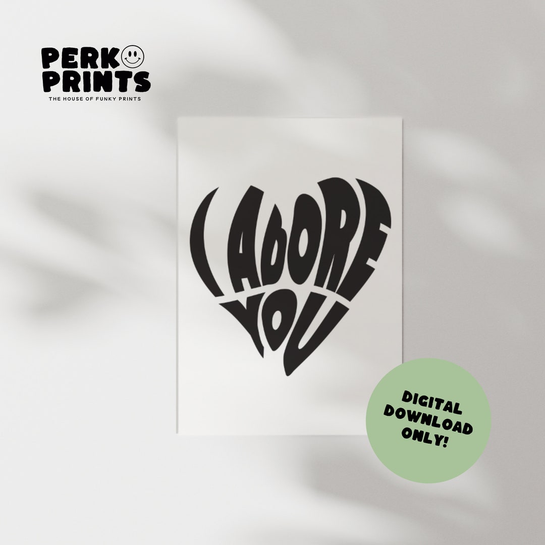 I Adore You Heart Typography Art Inspired by Fred Again & Obongjayar ...