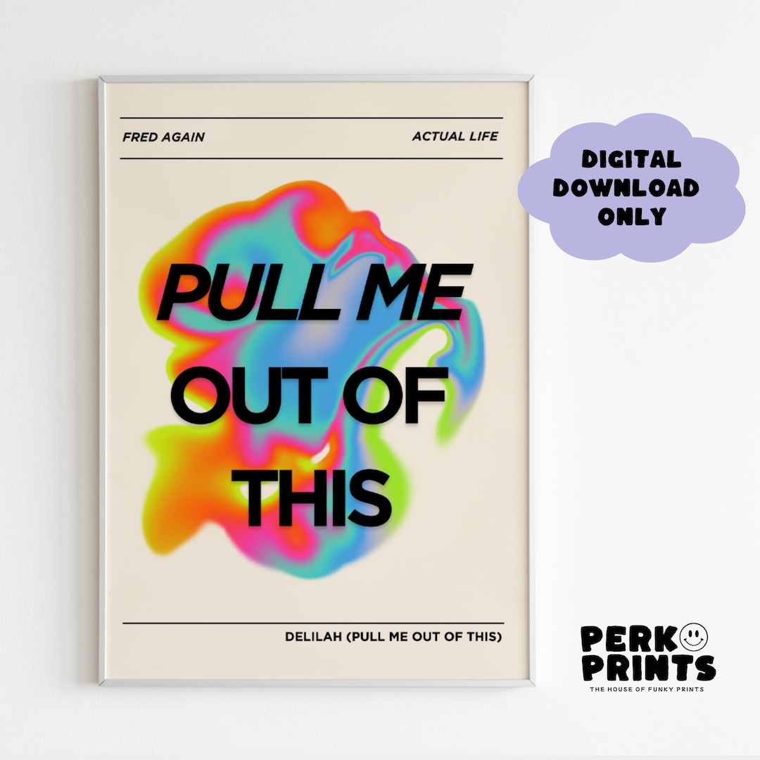 Delilah (pull Me Out of This) | Print Typography DJ Disco Graphic ...