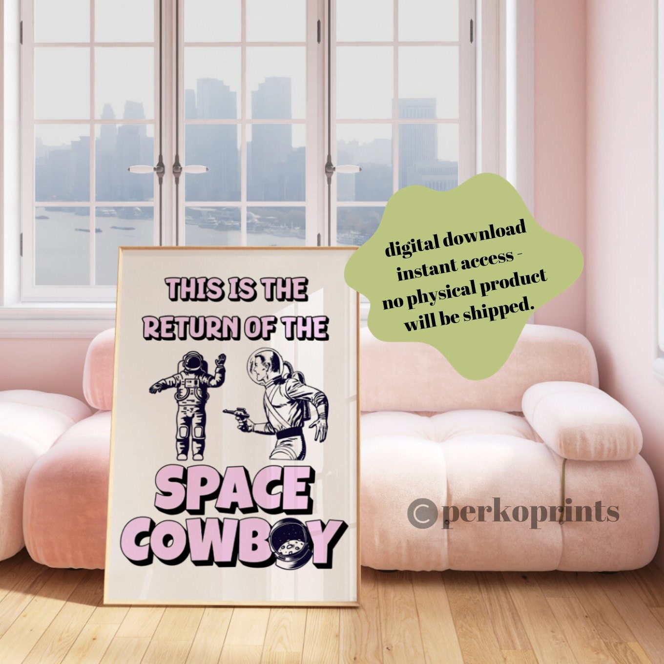 Space Cowboy Pink Digital Download Ibiza Classic Download - Etsy