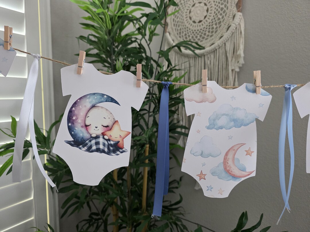 Twinkle Twinkle Little Star Baby Shower,moon Star Baby Banner, Over the ...