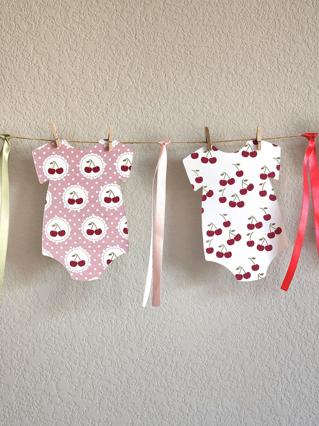 Cherry Baby Shower Banner,cherry Baby Shower Decoration,cherry Onesie ...