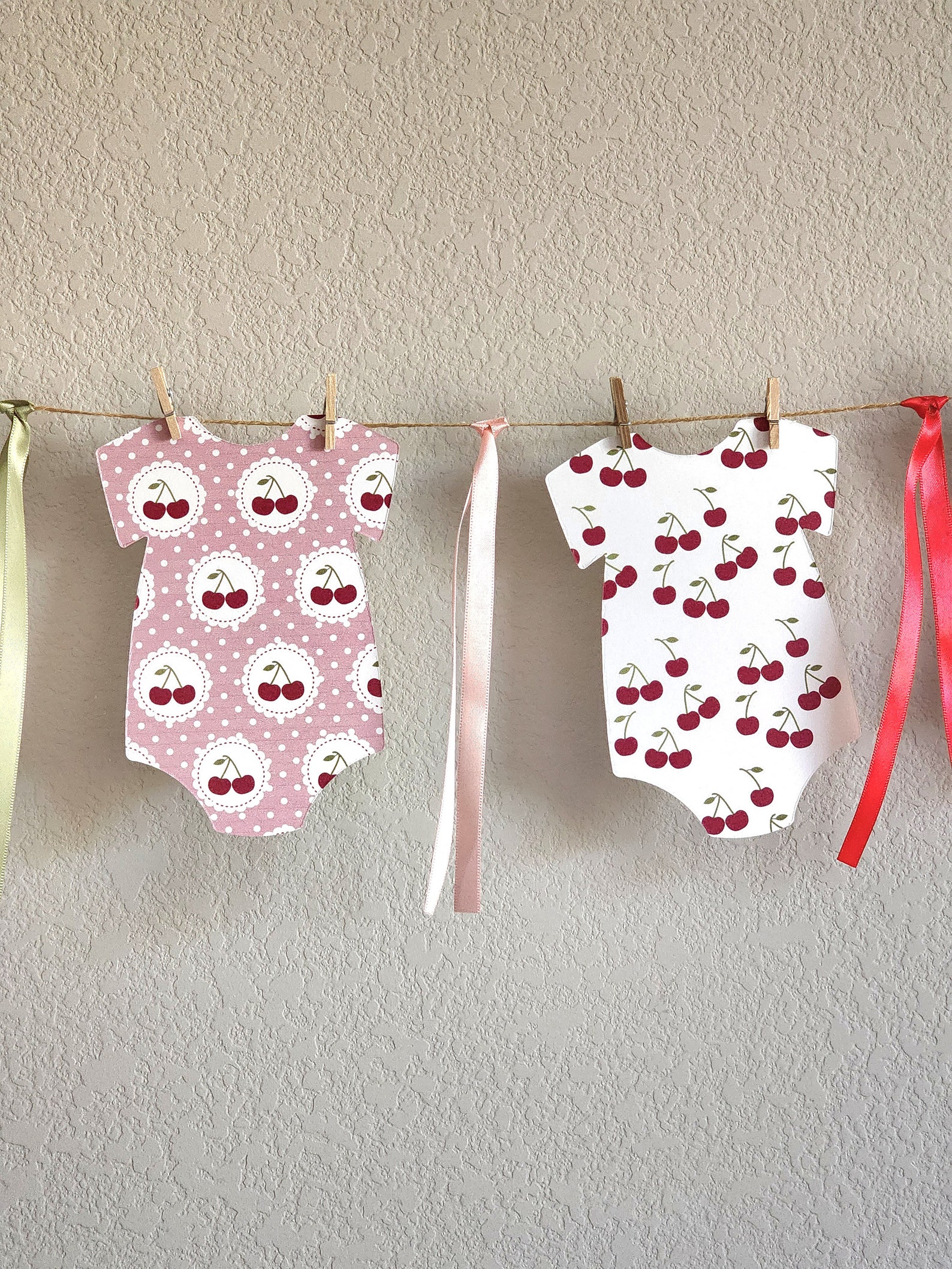 Cherry Baby Shower Banner,cherry Baby Shower Decoration,cherry Onesie ...
