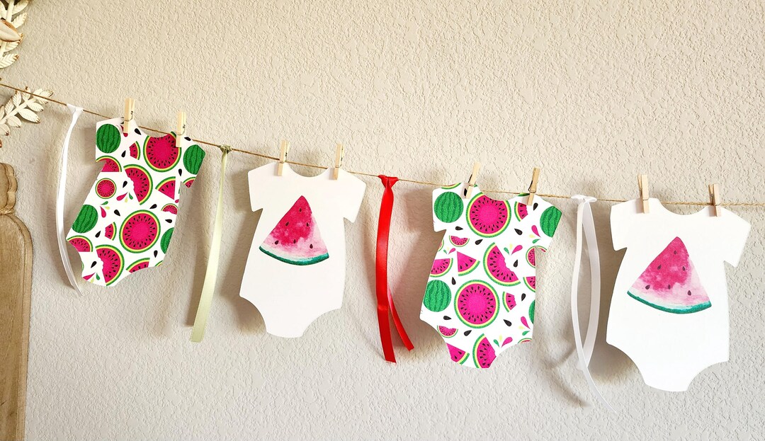 Watermelon Baby Shower Banner,watermelon Baby Shower Garland,fruit Baby ...