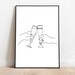 Wine Fine Line Art, Drinks Artwork Print, Cheers, Kitchen Bar Prints ...