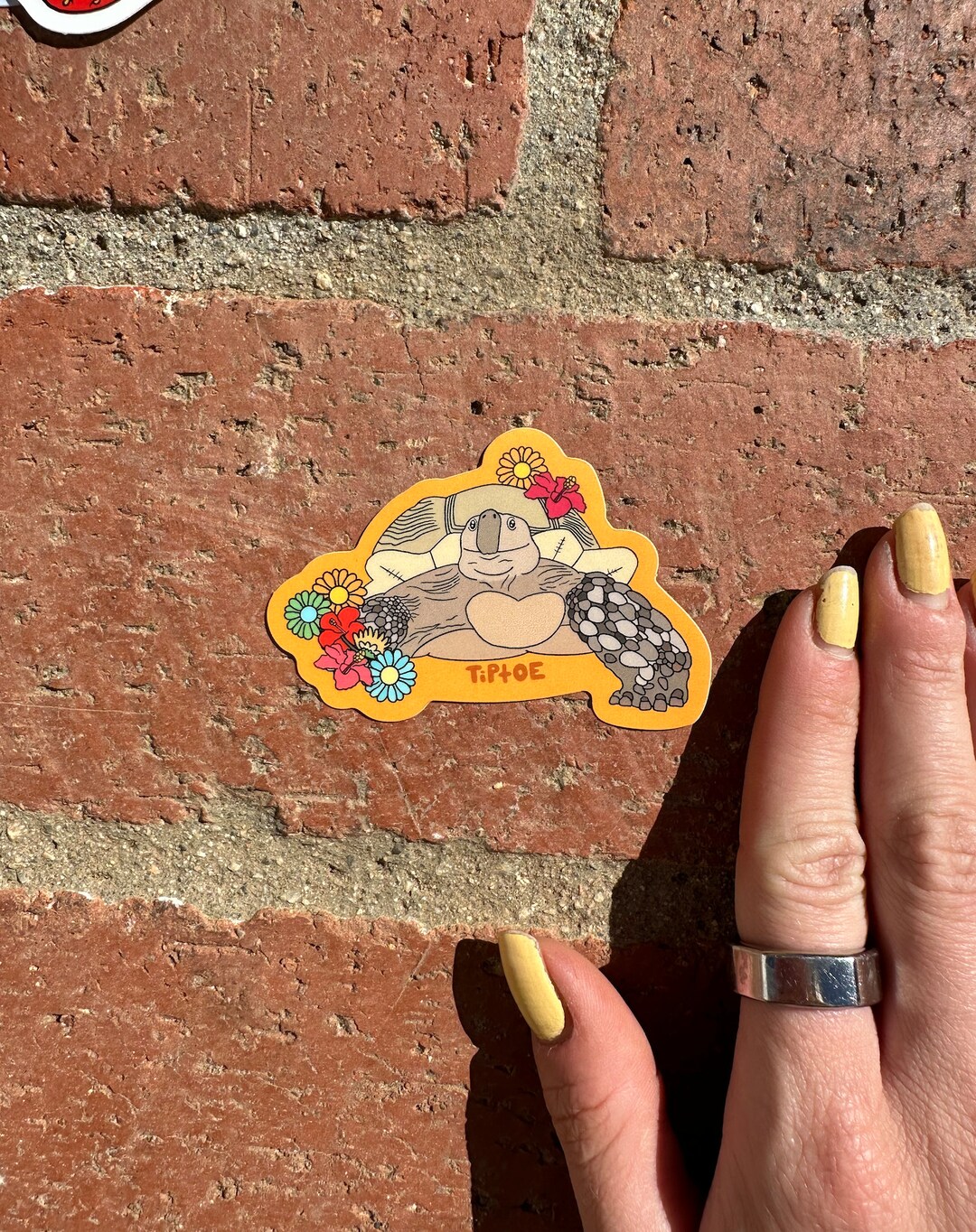 Orange Tiptoe Sticker - Etsy